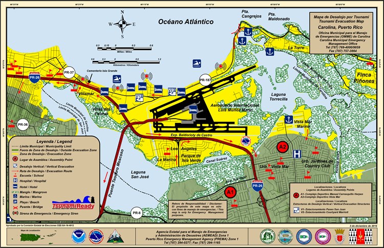 Estas son las rutas de desalojo para pueblos costeros